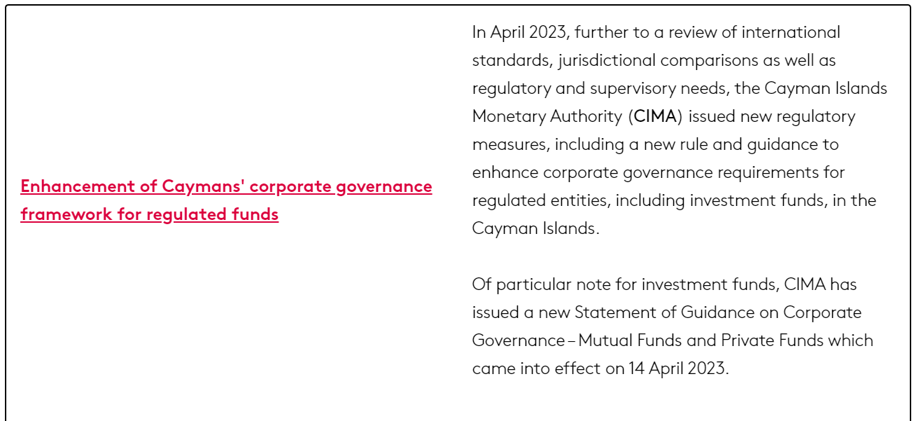 Cayman Islands Funds and Regulatory Update May 2023 - Lexology