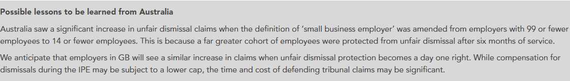 Part One - Comparison of the Employment Rights Bill 2024 and the Fair Work Act 2009 (Cth ...