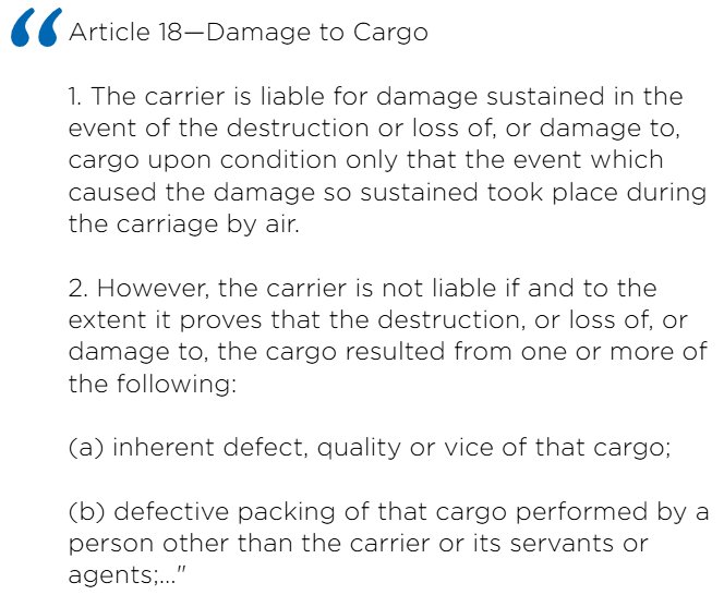 Court upholds claim for damage to perishable cargo - Lexology