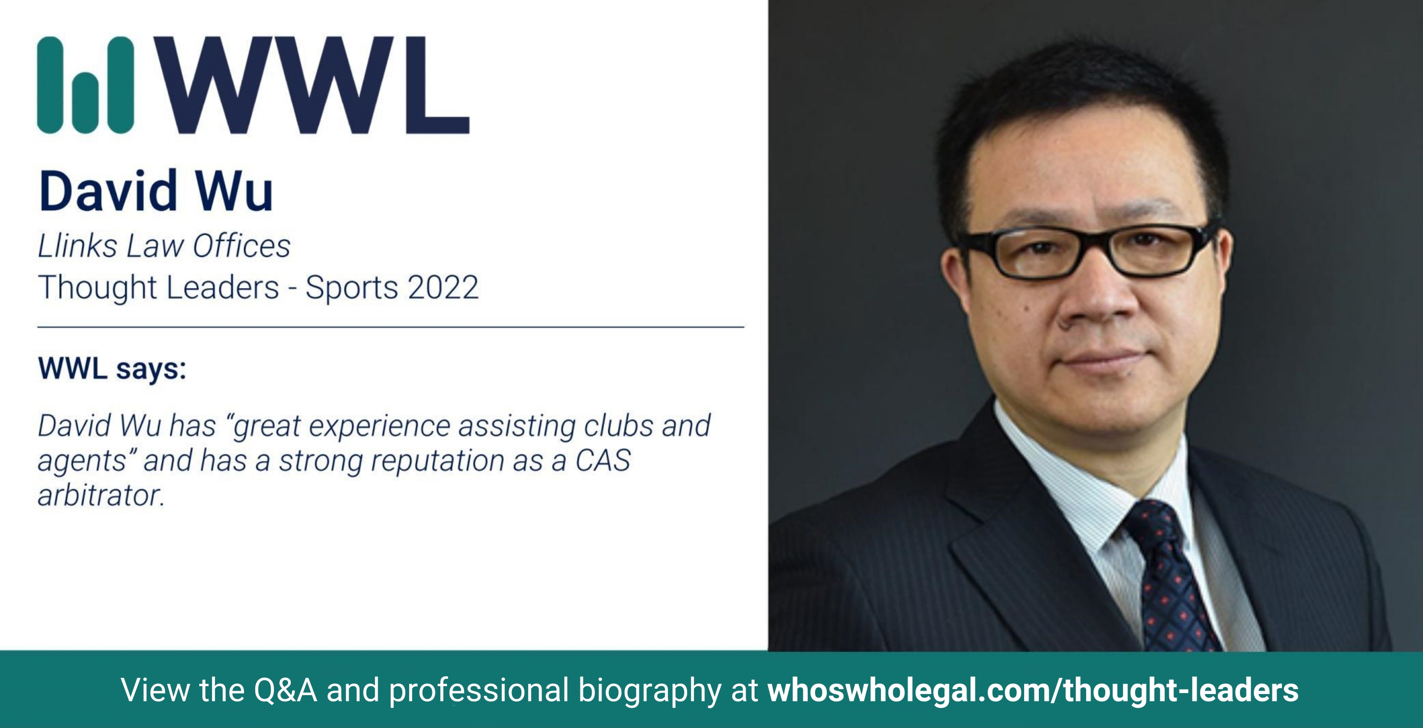 Thought Leaders - Sports 2022: David Wu - Lexology