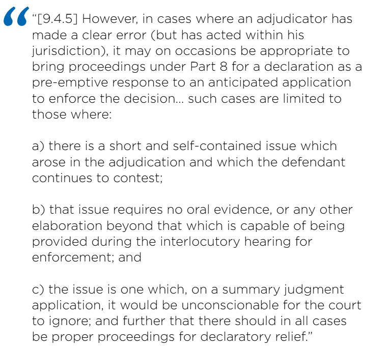 Challenging Adjudication: A rise in Part 8 claims? - Lexology
