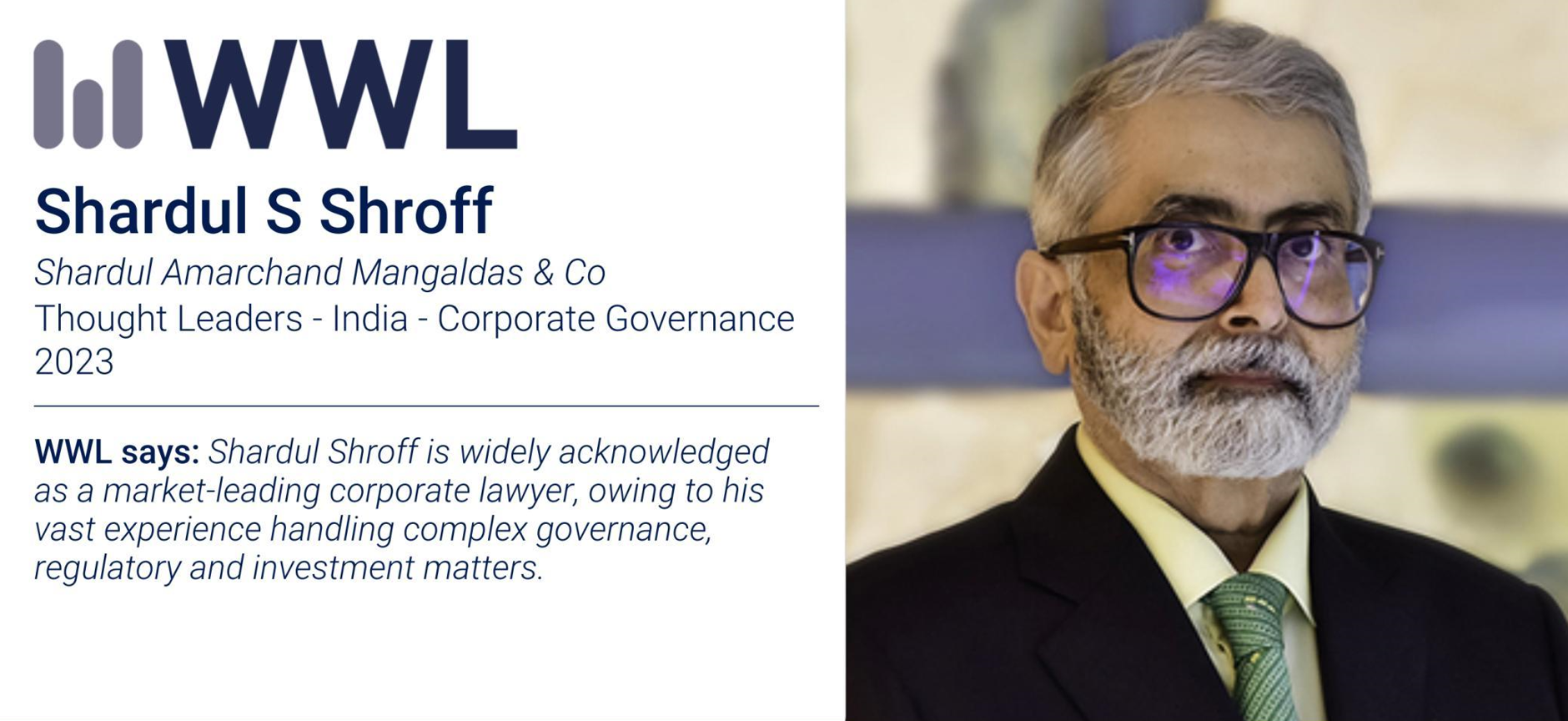 Thought Leaders - India 2023: Shardul S Shroff - Lexology