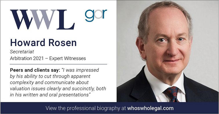 Thought Leaders Arbitration 2021: Howard Rosen - Lexology