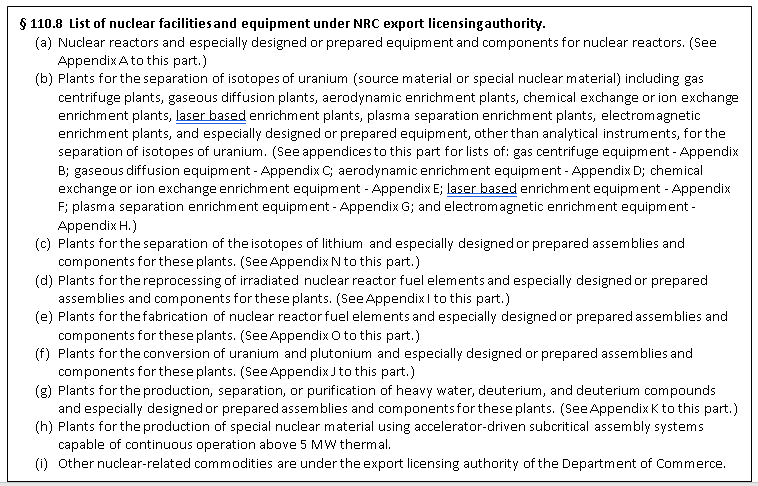 Nuclear Export Controls: A Brief Overview of NRC and DoE Regulations ...